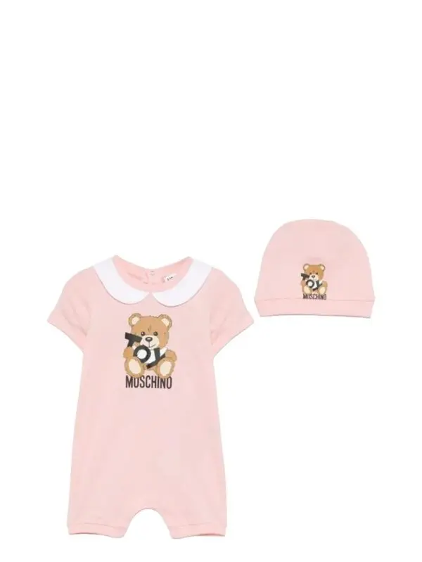 Moschino Teddy Bear Babygrow Set - Nude
