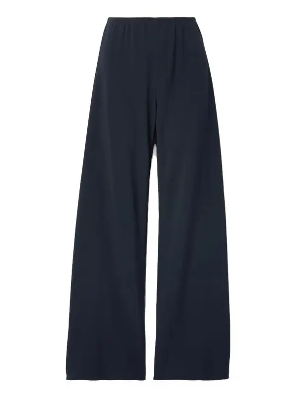 THE ROW Gala Wide-leg Trousers - Navy Blue