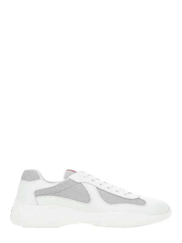 Prada Two-tone Leather And Tech Fabric Sneakers - Multicolor