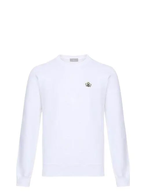 Dior X Kaws Bee Embroidered Sweatshirt - White
