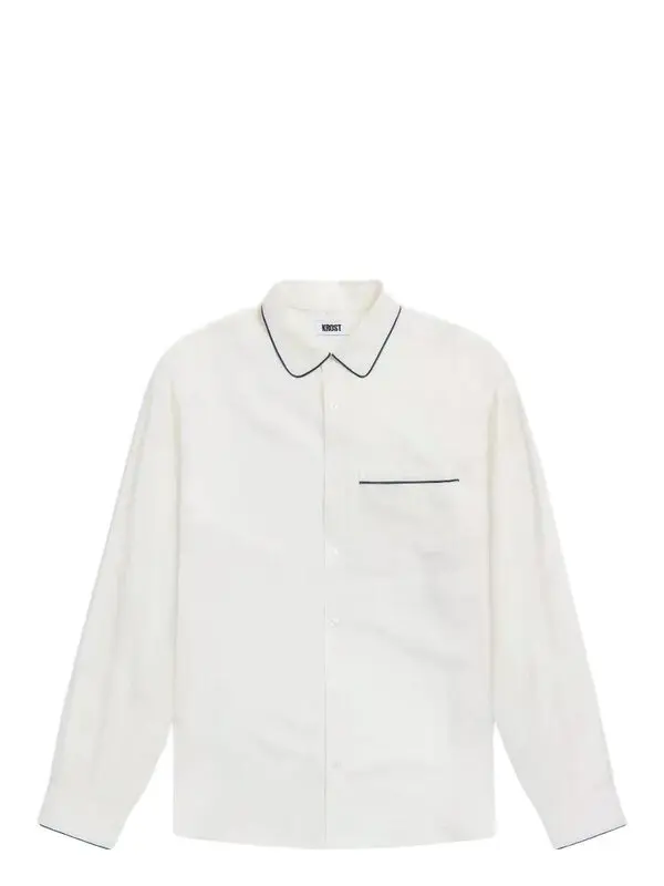 KROST Piping-detail Chest-pocket Shirt - Neutrals
