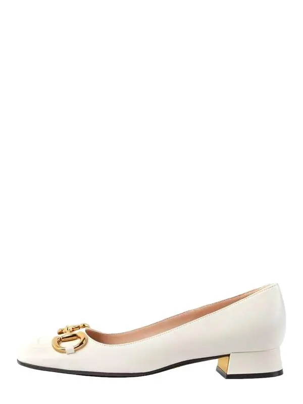 Gucci Ballet Flats With Horsebit Detail - White