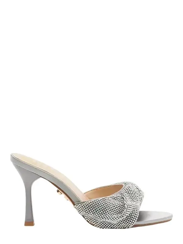 TWENTY FOURHAITCH Canberra Crystal-embellished Stiletto Sandals - Silver