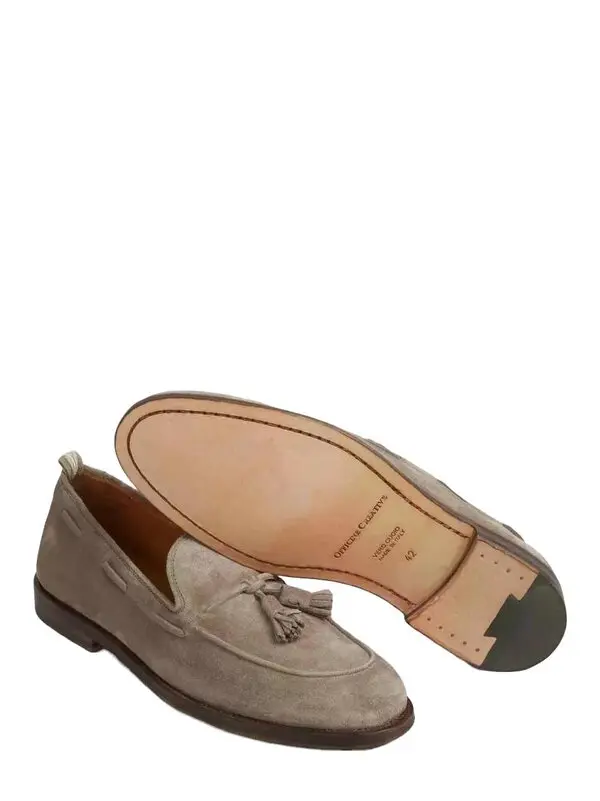 Officine Creative Opera Tassel-detail Suede Loafers - Neutrals