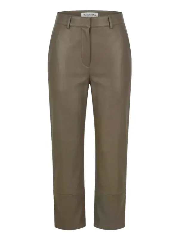 THE FRANKIE SHOP Lior Leather Trousers - Brown