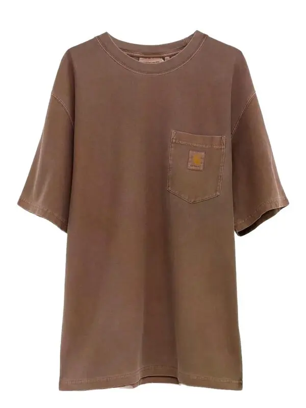 Carhartt Work In Progress Logo-patch Pocket T-shirt - Brown