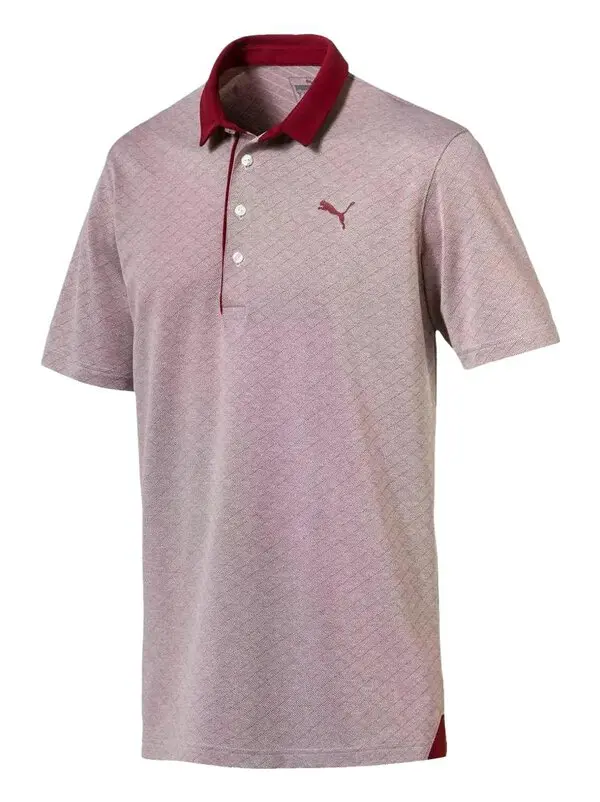 PUMA Diamond-jacquard Polo Shirt - Red