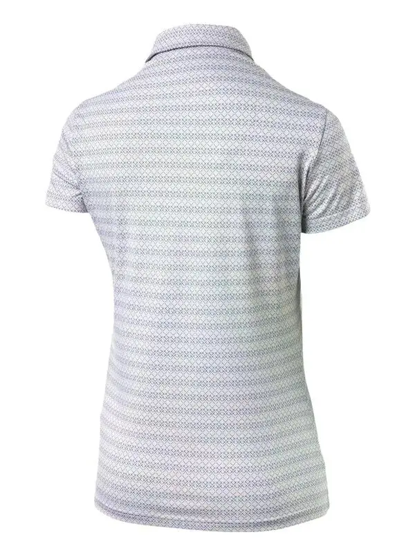 PUMA Geometric Print Polo Shirt - Grey