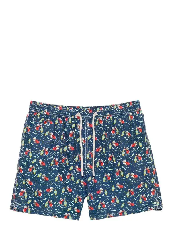 MC2 SAINT BARTH Scrooge Mcduck Print Swim Shorts - Blue