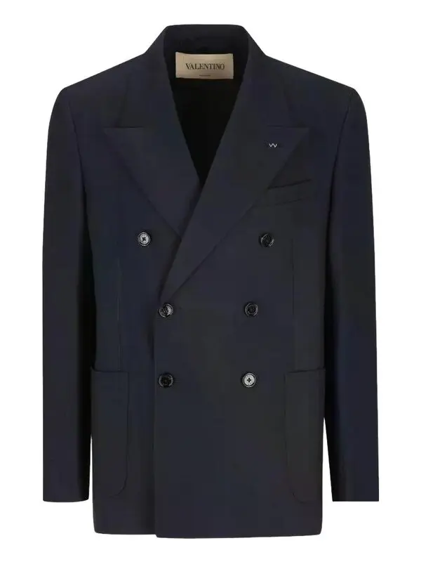 Valentino Garavani Double-breasted Jacket - Blue