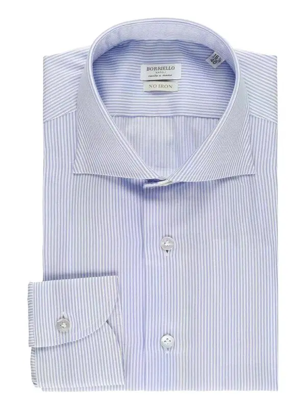 BORRIELLO NAPOLI Basic Striped Shirt - Blue