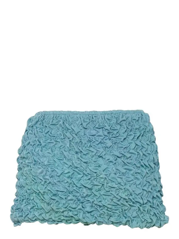 SELIA RICHWOOD Shirred Mini Skirt - Blue