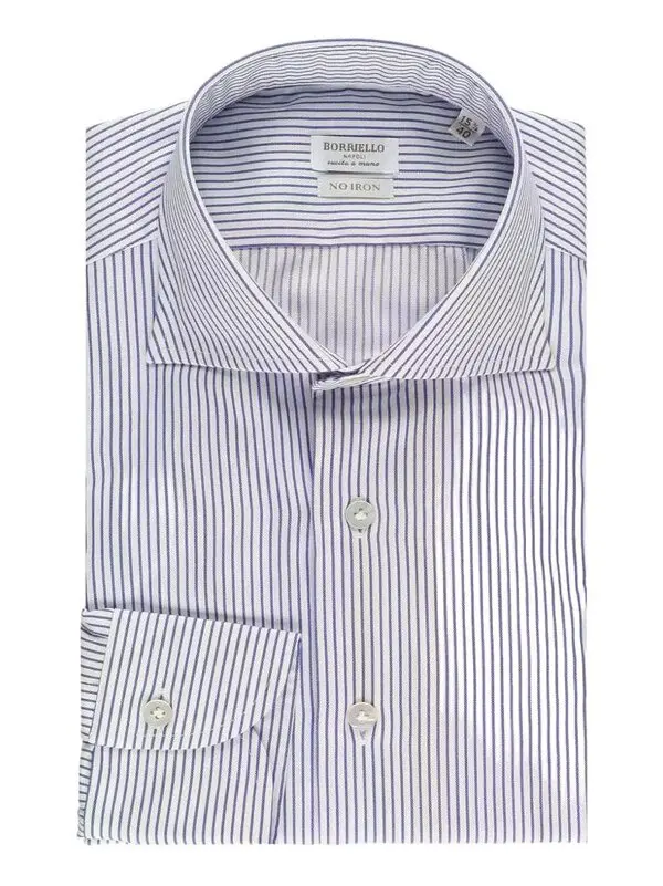 BORRIELLO NAPOLI Basic Striped Shirt - Blue