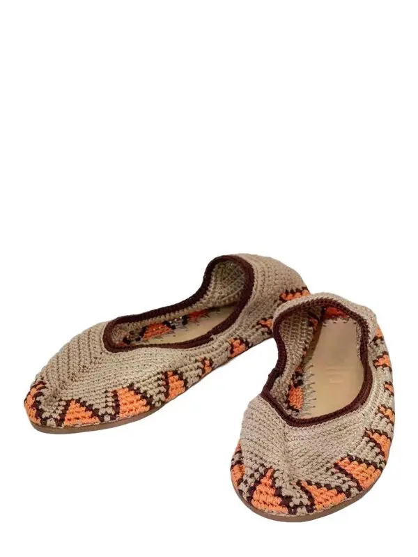 SLO_HAND_MADE Hand-knitted Ballet Flats - Neutrals