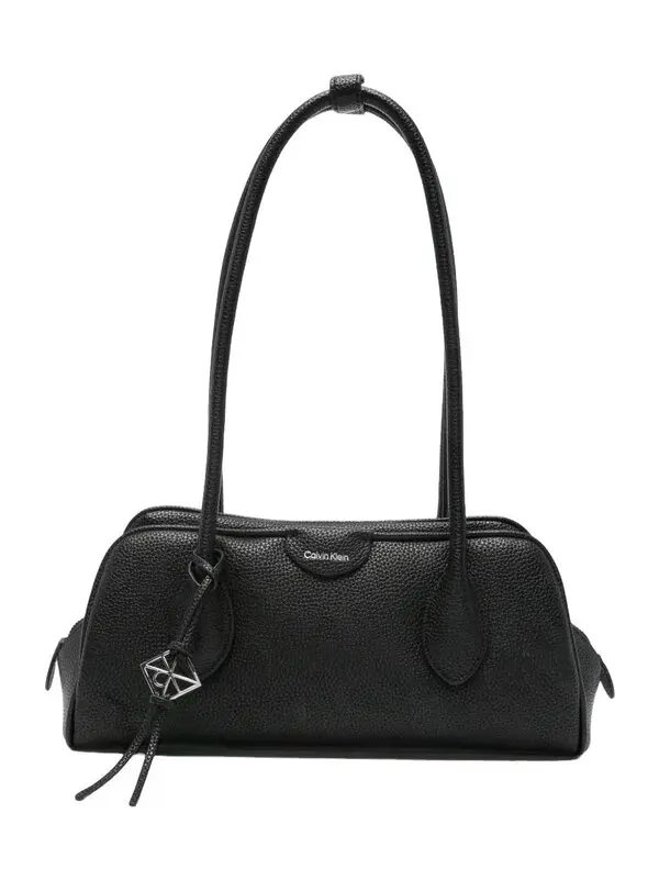 Calvin Klein Print Pebbled Tote Bag - Black