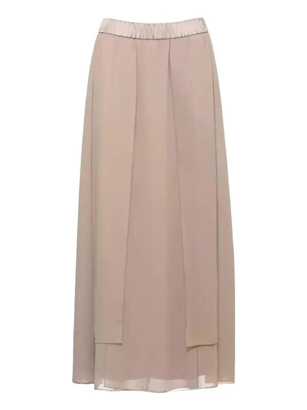 Peserico Layered Midi Skirt - Neutrals
