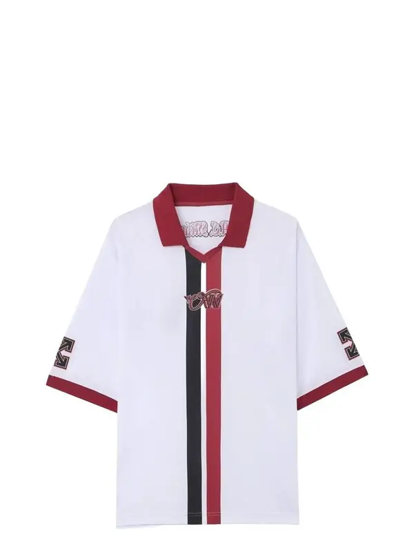 Off-White C/o Ac Milan Arrow Tech Polo - White/red