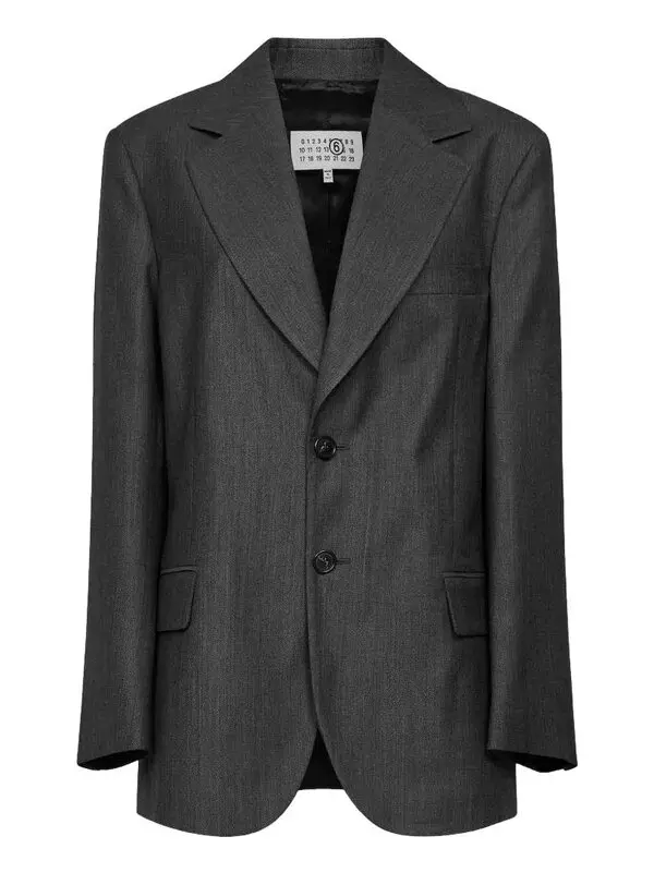 MAISON MARGIELA Single-breasted Blazer - Grey