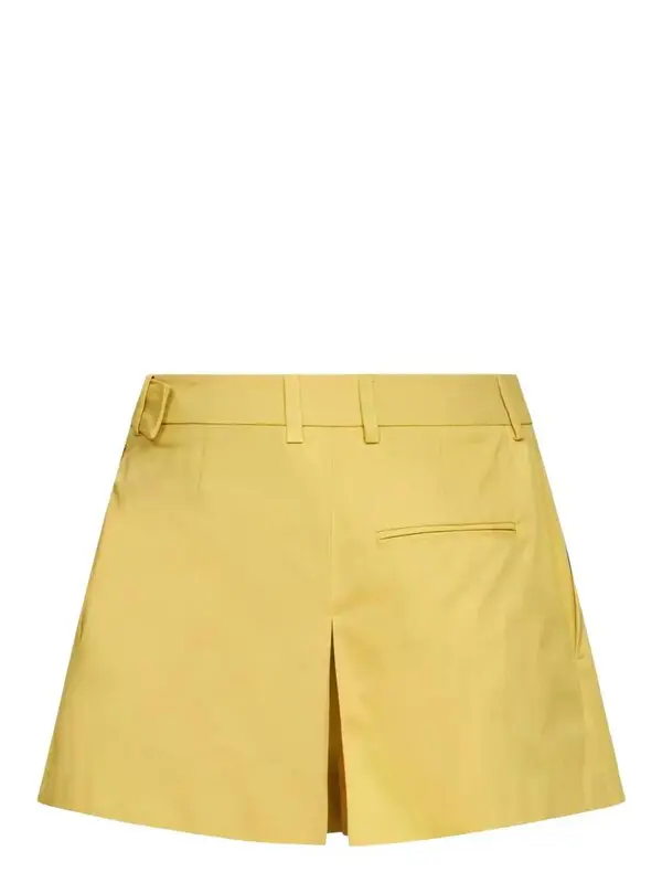 BLANCA VITA Pleated Motif Shorts - Yellow