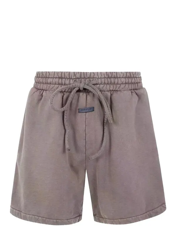 Fear Of God Logo-patch Track Shorts - Brown