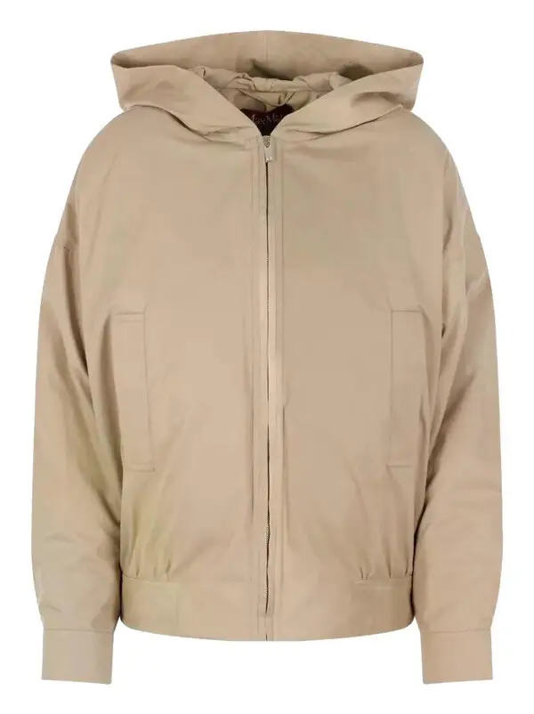 Max Mara Hooded Zip-up Jacket - Neutrals