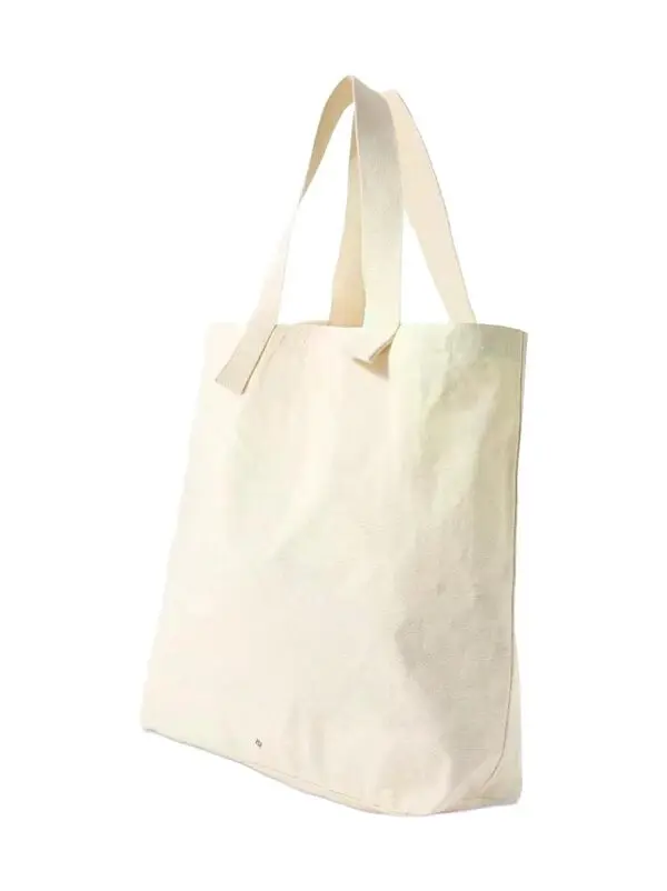 SAMSOE SAMSOE Logo Print Cotton Tote Bag - Neutrals