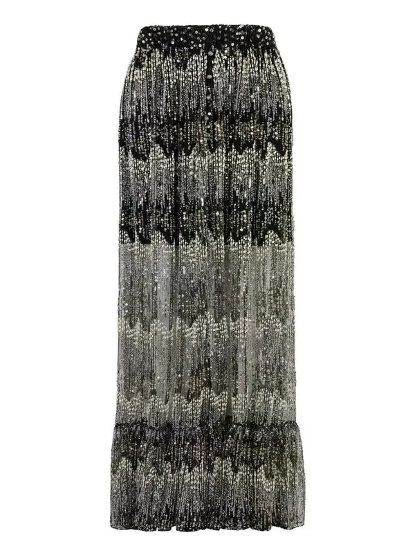 Rabanne Sequin-embellished Maxi Skirt - Black