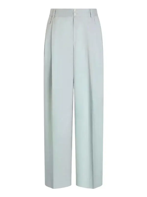 Dolce & Gabbana Shantung Viscose Trousers - Blue