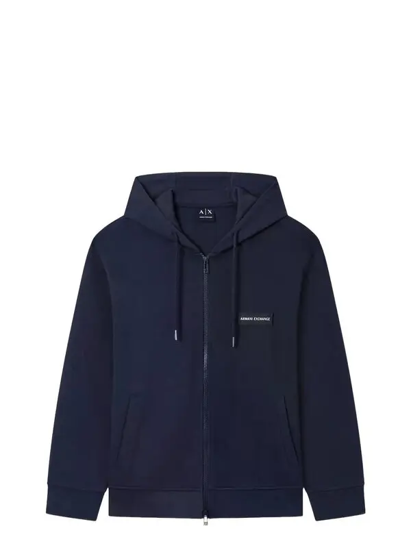 Armani Exchange Zip-up Hoodie - Blue
