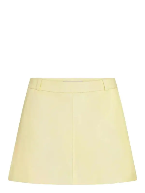 FRAME Leather Mini Skirt - Yellow