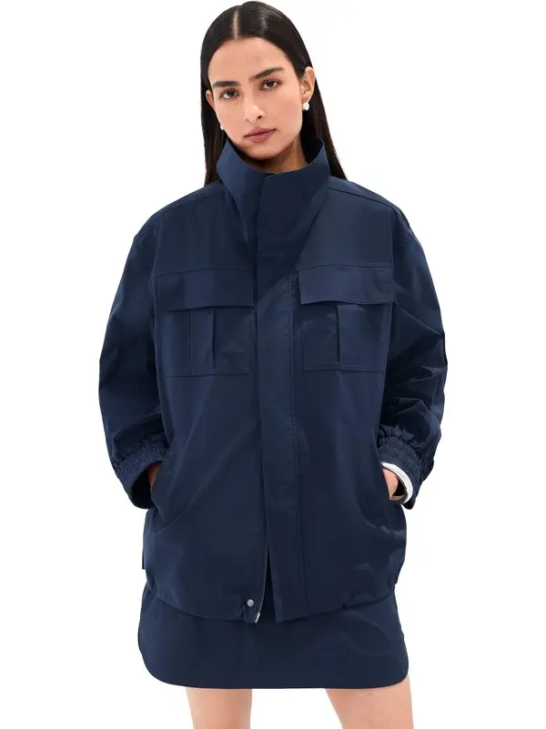 LE BOP Aubrey Technical Weave Jacket - Maritime Blue