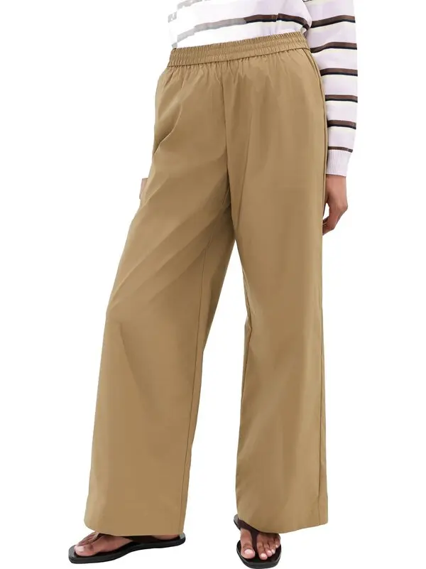 LE BOP Arden Wide Leg Pants - Hazelnut