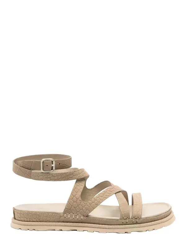 UGG Crocodile-effect Sandals - Neutrals