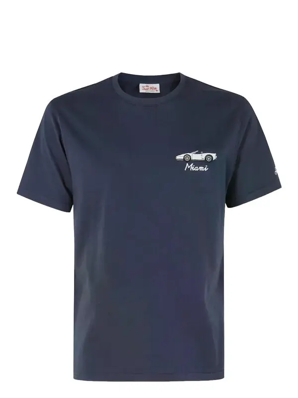 MC2 SAINT BARTH Portofino Embroidered T-shirt - Blue