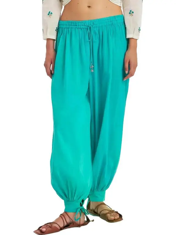 Antik Batik Fruti Cotton Sarouel Trousers - Blue