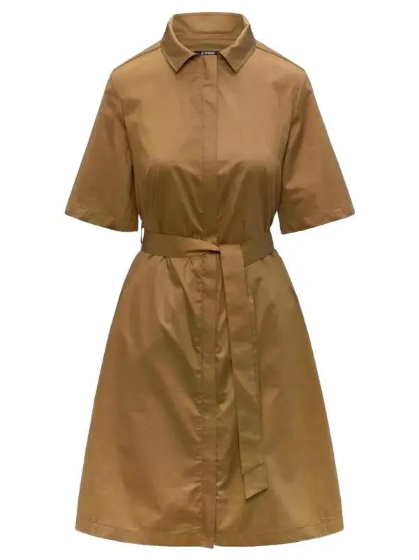 K-WAY Nouaille Belted Mini Dress - Brown