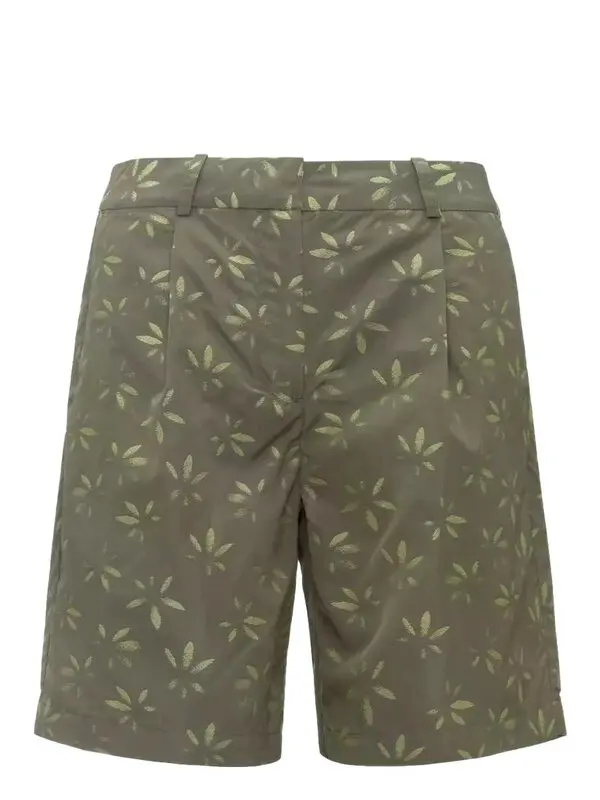 K-WAY Larose Jacquard-embroidered Shorts - Green