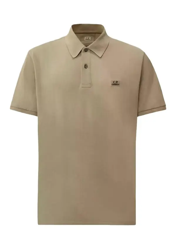 C.P. COMPANY Logo-patch Polo Shirt - Neutrals