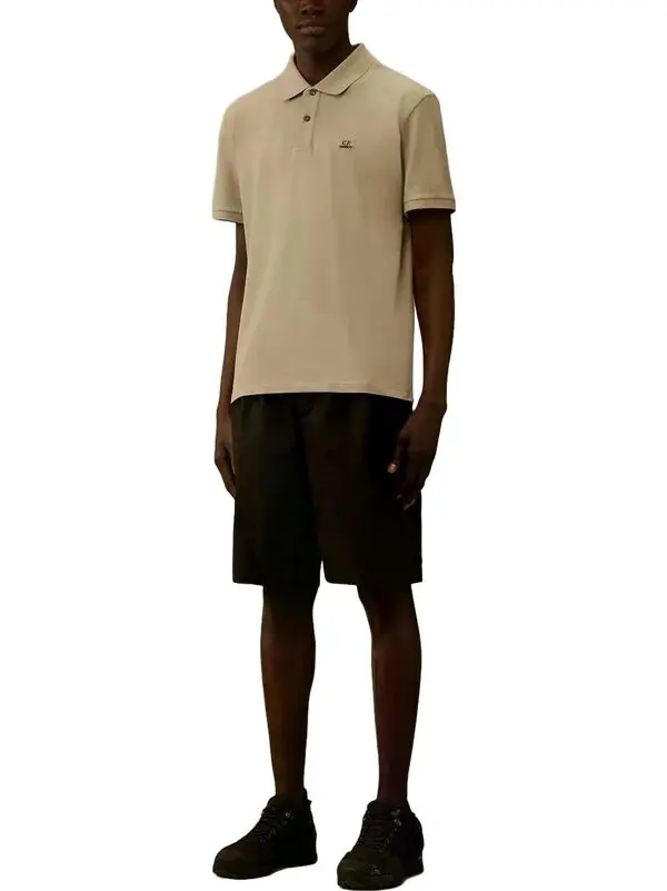C.P. COMPANY Stretch Piquet Short-sleeve Polo Shirt - Neutrals