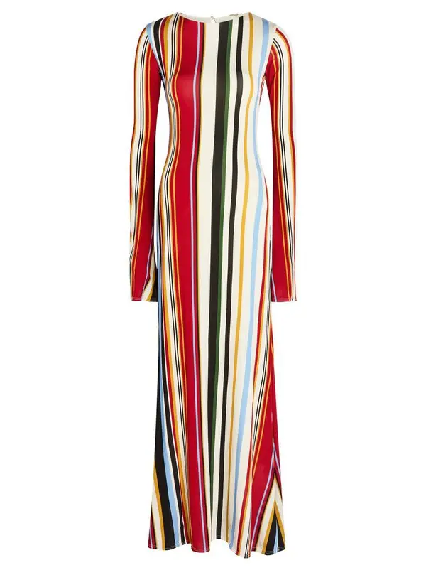 CALA DE LA CRUZ Calla De La Cruz Amayd Stretch-jersey Maxi Dress - Stripe