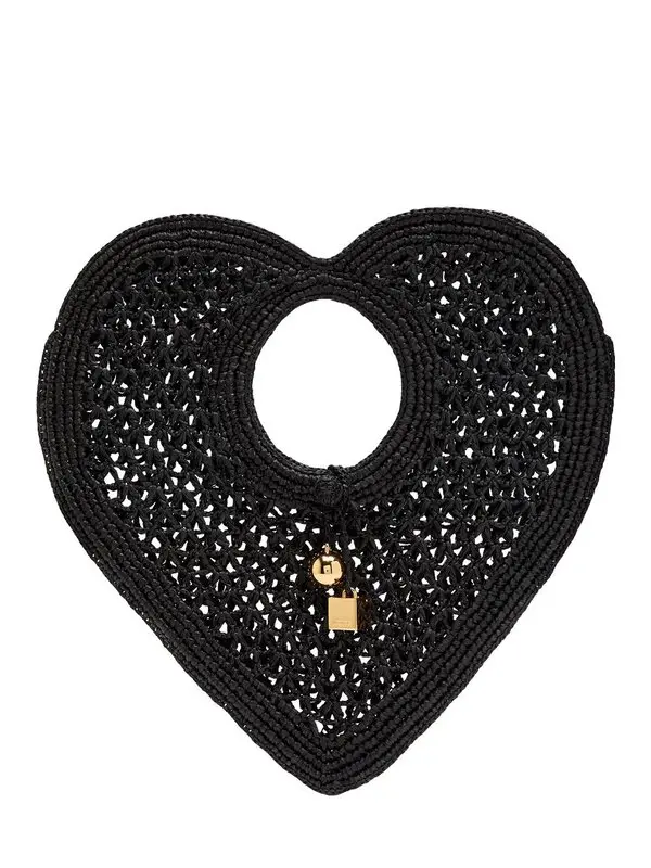 Jacquemus Le Spia Gia Coeur Raffia Top Handle Bag - No Colour