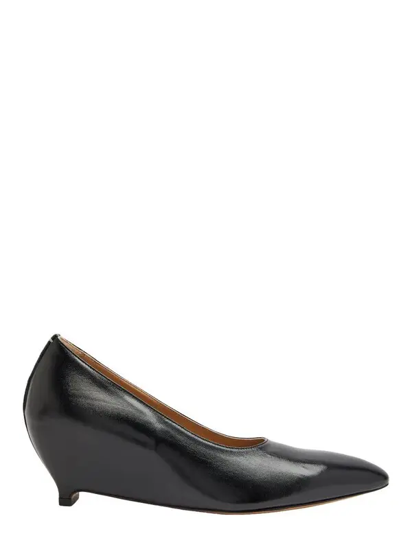 MAISON MARGIELA Court 55 Heelless Wedge Pumps - Black