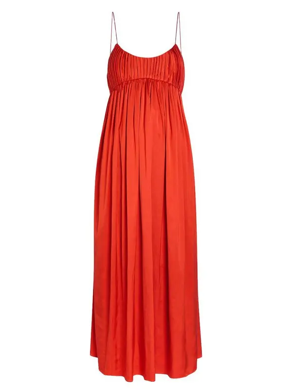 Tove Katrine Stretch-satin Midi Dress - Red