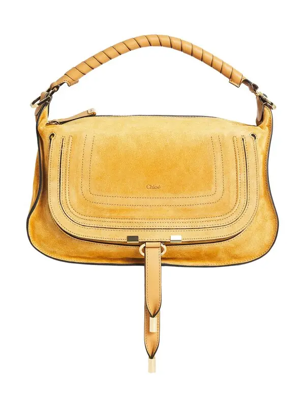 Chloé Small Suede Marcie Shoulder Bag - Orange
