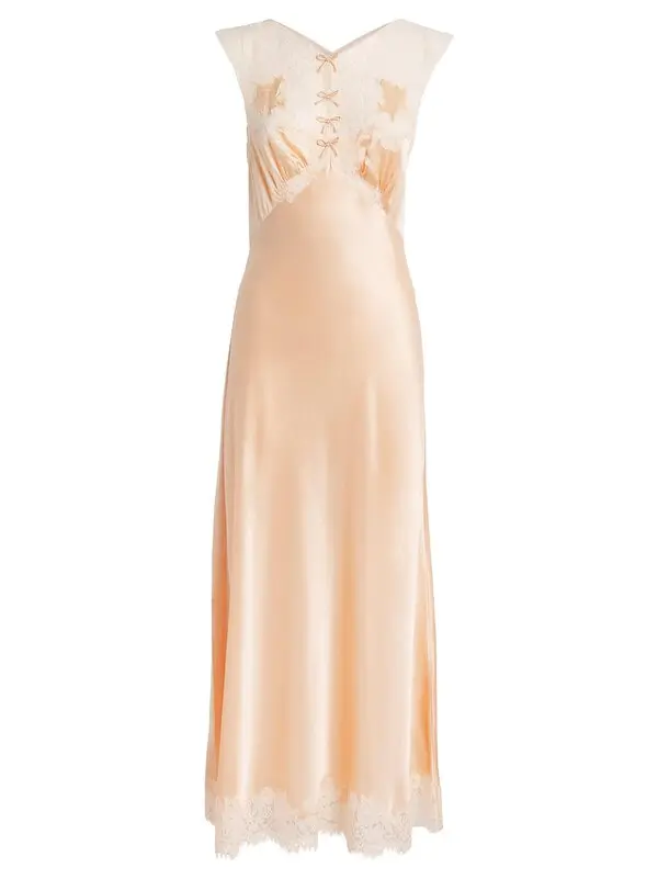 DÔEN Silk Marcelle Midi Dress - Orange
