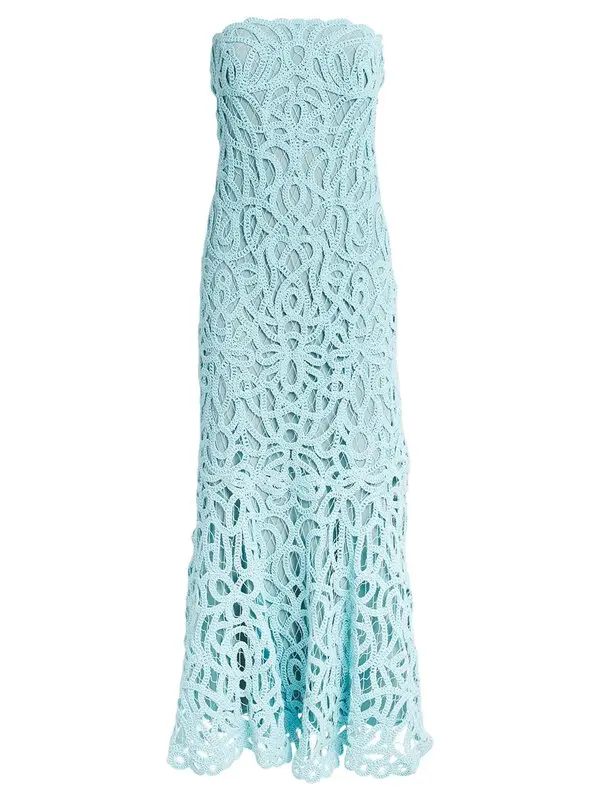 Simkhai Clairis Guipure Lace Midi Dress - Blue