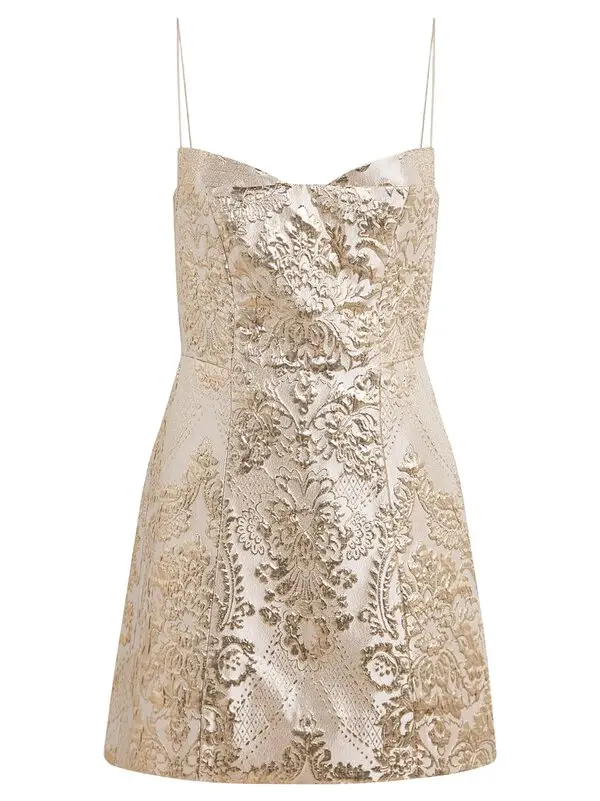 Alice + Olivia Hallie Mini Dress - Gold