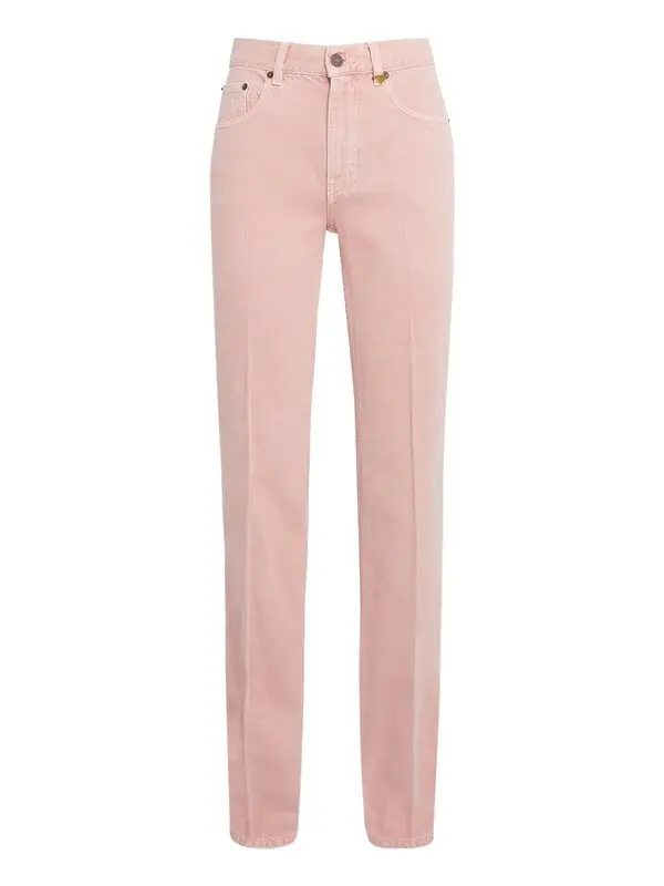 Chloé Garment-dyed Straight Jeans - Pink