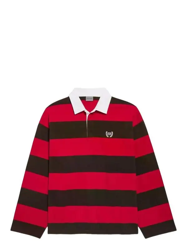Balenciaga Long-sleeve Polo Shirt - Red