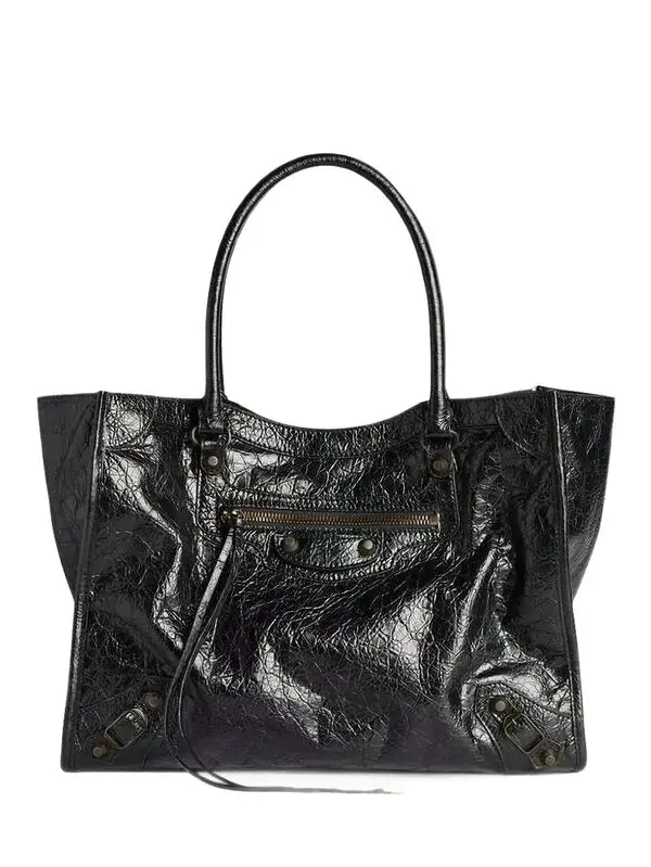 Balenciaga Le City Leather Satchel Bag - Blue